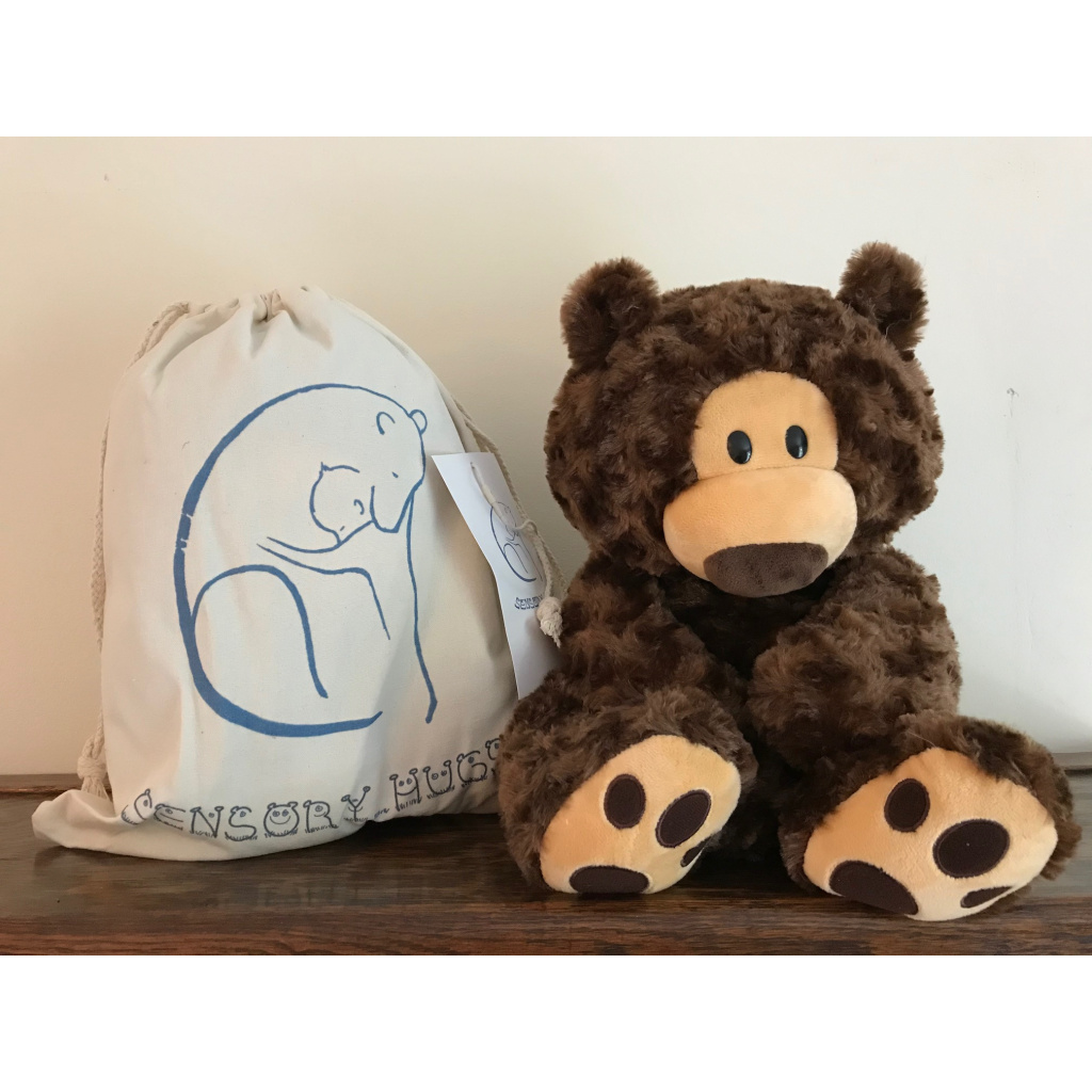 Weighted Beautiful Brown Bear. 35cm. 4lb with or without personalised ...