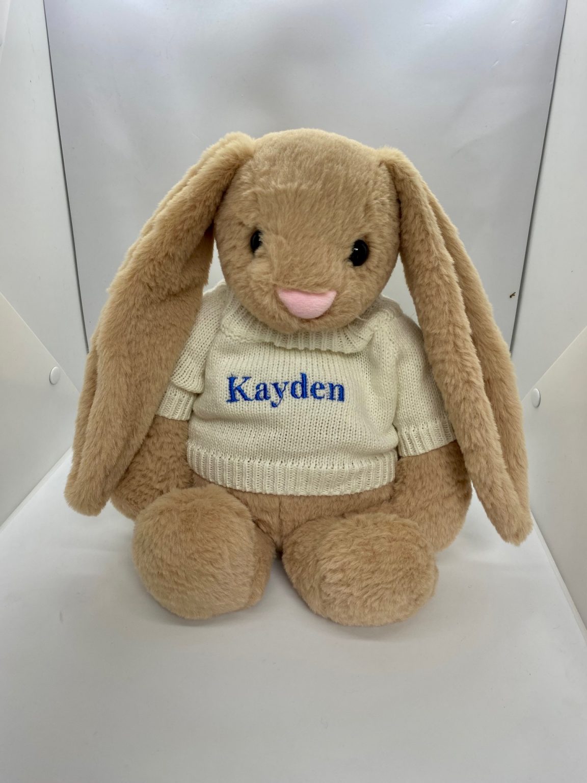 Weighted Beautiful Brown Rabbit. 35cm 4lb with or without personalised ...