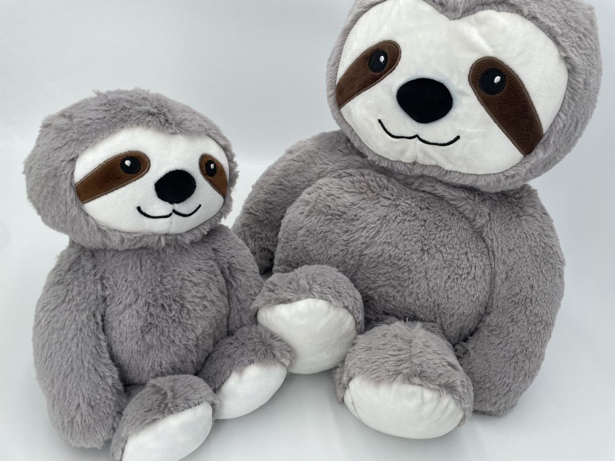 Weighted Soothing Baby Sloth. 20cm. 2lb with or without personalised ...