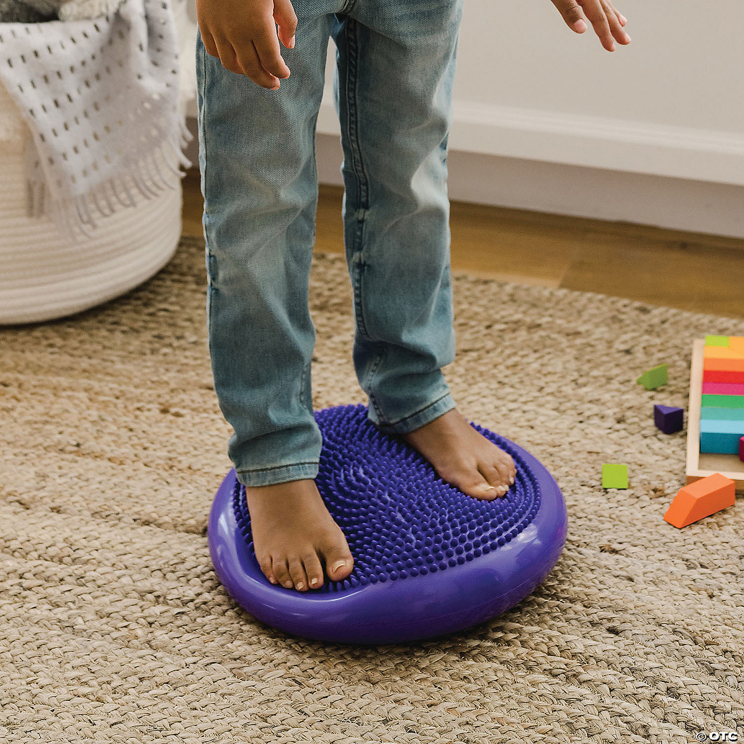 Wiggle Seat / Wobble Cushion. Purple & Blue - Sensory Hugs