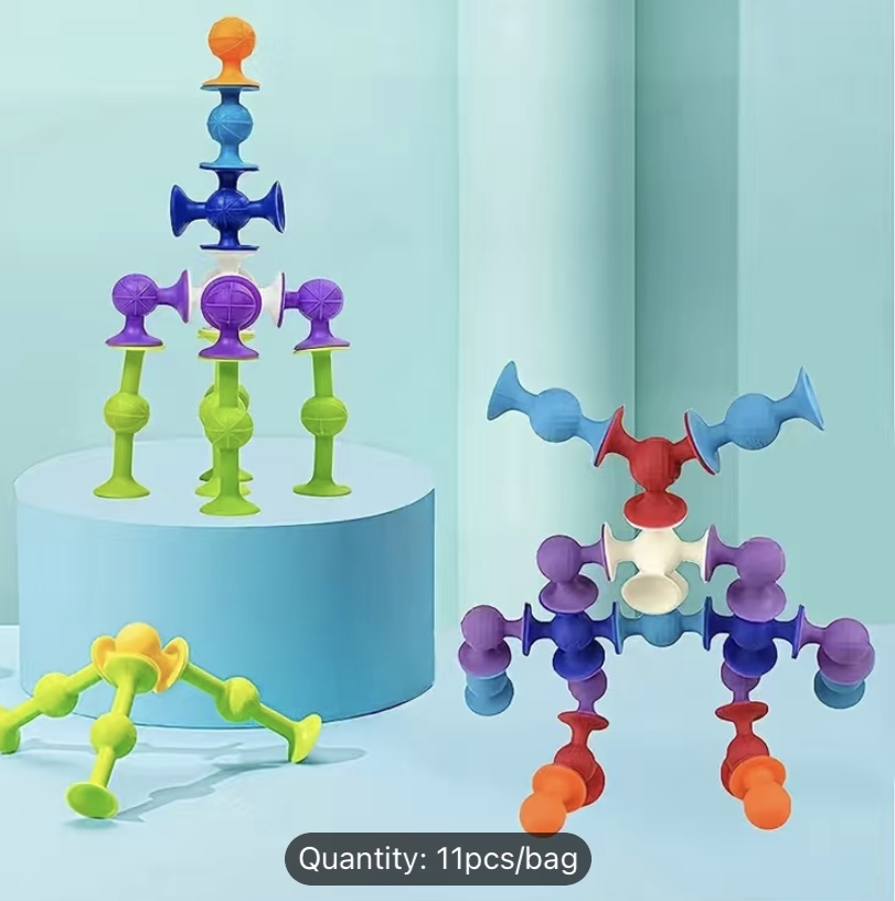 Suction Cup Fidget Toy Set. 11 Piece set. Great Stocking Filler ...